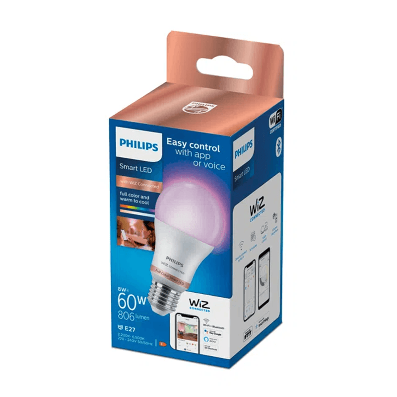 Lámpara Led Inteligente Philips Wifi Smart Color E27 x4